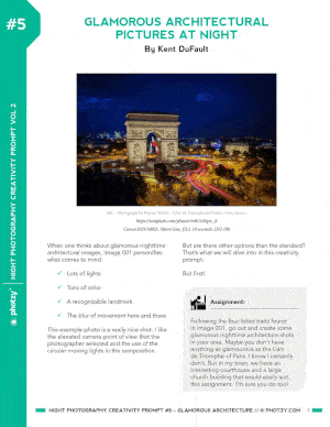 Night Photography Creativity Prompts: Vol 2 (80% off) | Photzy
